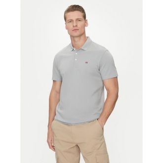 Napapijri Poloshirt Ealis NP0A4H8B Grau Regular Fit