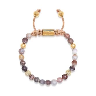 Nialaya Femme, Accessoires, Jaune, Taille: XS Womens Beaded Bracelet with Botswana Agate
