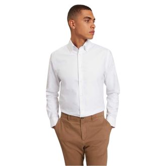Ted Baker Herren-Oxford-Hemd mit normaler Passform, langen &Auml;rmeln und Knopfleiste (Wei&szlig;)