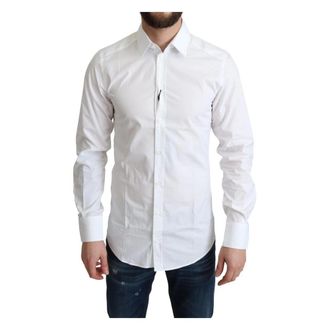 Dolce & Gabbana Elegantes wei&szlig;es Baumwollhemd - - Shirts - Herren - Wei&szlig; - XS