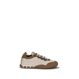 Miu Miu Leather and Polyamide Sneaker - Beige