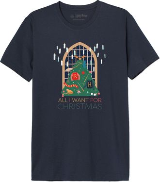 Harry Potter Herren Mehapomts414 T-Shirt, Marineblau, XL