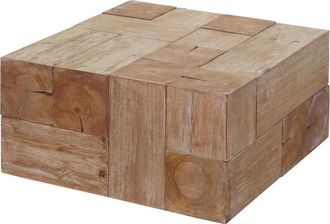 Hhg Couchtisch HHG 769c, Wohnzimmertisch, Tanne Holz rustikal massiv MVG-zertifiziert 30x60x60cm