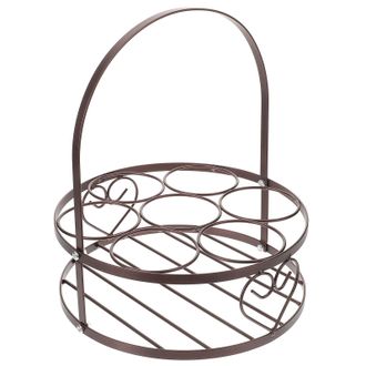 DOITOOL SAFIGLE Metall Bierkorb Halter Handlicher Flaschentr&auml;ger mit Griff Robust Langlebig f&uuml;r Party Transport und Dekoration