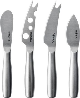 Boska Boska Käsemesser-Set Mini Copenhagen/vier Käsemesser/Edelstahl/Silber / 145 x 20 x 9 mm