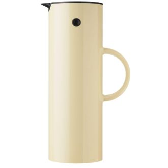 Stelton Isolierkanne EM77 - Doppelwandige Isolierkanne für heiße/kalte Getränke - Tee- & Kaffeekanne mit Glaseinsatz, Magnetverschluss, Schraubdeckel, Vintage