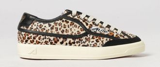 Autry Windscape Sneaker aus Ponyfell und Crackle-Leder mit Animal-Print
