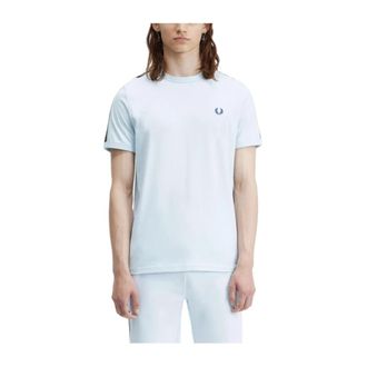 Fred Perry Retro Rundhals-T-Shirt - - Tops - Herren - Blau - 2XL
