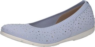 Caprice Damen Ballerinas Glitzer Bequem, Blau (Lt.Blue Knit), 38 EU
