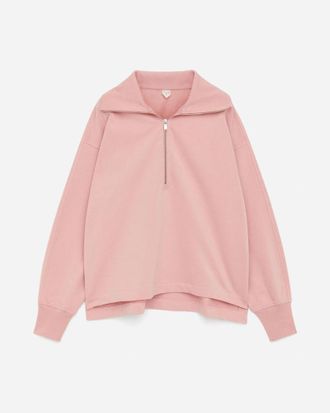 Arket Sweatshirt Mit Halbem Rei&szlig;verschluss -Orange