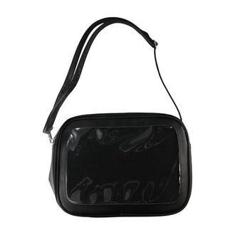 Generic Sac &agrave; bandouli&egrave;re transparent en PVC pour femme, sac &agrave; bandouli&egrave;re avec fermeture &eacute;clair, sac &agrave; main portable pour petits articles de voyage, Noir, 1