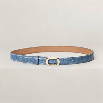 Reptiles House Ollie Schnalle und 25 mm Gürtel aus Flankenkrokodilleder - Jeans