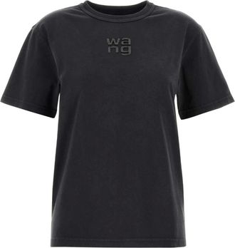 Alexander Wang Femme, Tops, Noir, Taille: 42 FR Crystal Hotfix Tee