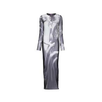 Jean Paul Gaultier Smoking Print Maxikleid - - Dresses - Damen - Schwarzk - S