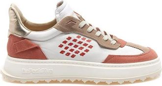 Bepositive Low-Top Sneaker - Cuprace Wing - Leather + Suede Sneakers - Gr. 36 (EU) - in Wei&szlig; - f&uuml;r Damen