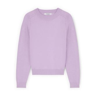 Motivi Rundhalspullover mit Glocken&auml;rmeln - - Knitwear - Damen - Lila - XS