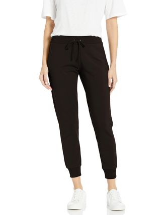 The Drop Damen Grace Jogginghose, extra-weich, Stretch, Rippenbündchen, Schwarz, XXS
