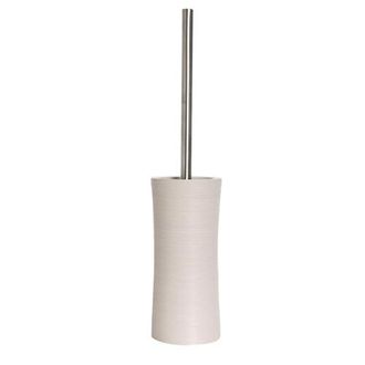 MSV WC Bürste Toilettenbürste Klobürste Jaipur aus Edelstahl mit hygienischem Behälter, Beige