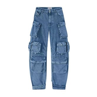 The Attico Fern Cargo Jeans - - Jeans - Damen - Blau - W27