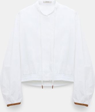Dorothee Schumacher Blouson Bluse aus Baumwoll-Popeline
