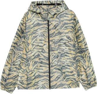 Kenzo Homme, Vestes, Multicolore, Taille: L Tiger Marigold Short Windbreaker