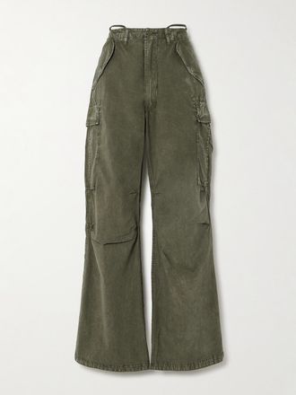 R13 Cargohose Aus Baumwoll-twill - Gr&uuml;n