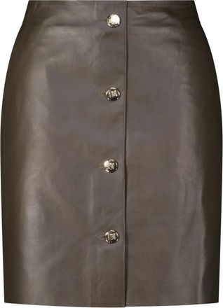 Riani Femme, Jupes, Brun, Taille: 44 FR Mini Jupe en Cuir Élégante