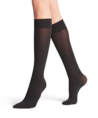 Falke Damen Kniestrümpfe Pure Matt, Fein 50 DEN, 1 Paar, Schwarz (Black 3009), 35-38