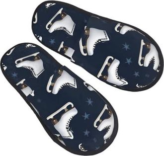 Generic L&eacute;g&egrave;re Peluche Pantoufles Impression de patins &agrave; roulettes r&eacute;tro Chausson Maison Chaud Chaussons dint&eacute;rieur pour Ext&eacute;rieur Int&eacute;rieur Maison M
