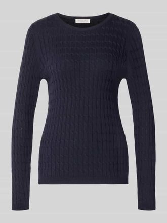 Christian Berg Slim Fit Strickpullover mit Zopfmuster