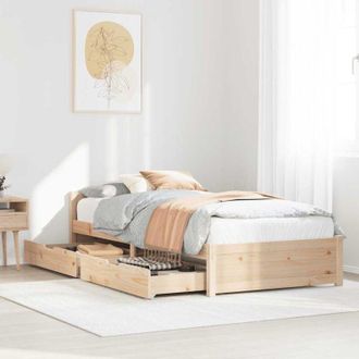 vidaXL Cadre de lit sans matelas 90x200 cm bois de pin massif Vidaxl