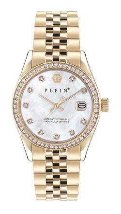 Philipp Plein Date Superlative Gold Damen Armbanduhr PWYAA0323