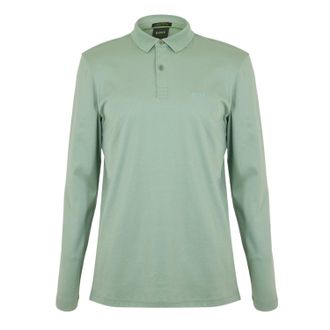 HUGO BOSS Pirol Poloshirt f&uuml;r Herren, Lang&auml;rmlig (Gr&uuml;n)