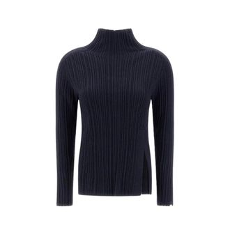 Herno Rippstrick-Rollkragenpullover - - Knitwear - Damen - Blau - S
