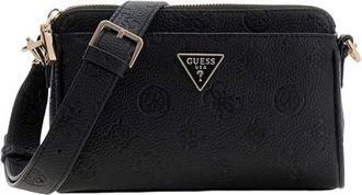 Guess sac &agrave; &eacute;paule bandouli&egrave;re Cresidia II Mini Xbody Top Zip Bag Black Logo noir