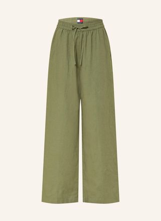 Tommy Jeans Hose Mit Leinen gruen
