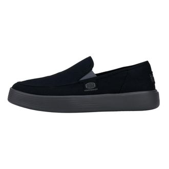 HeyDude Sunapee Canvas Herren - Slip on Schuhe - Mokassin Stil, Black/Charcoal, 47