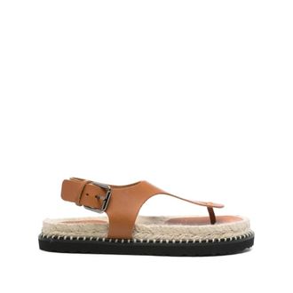 Castaner Braune Ledersandalen mit Kn&ouml;chelriemen - - Shoes - Damen - Braun - 40 EU