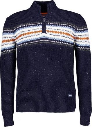 N.Z.A. Herren Pullover blau Wolle Norweger