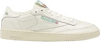 Reebok Mens Club C 85 Vintage Sneaker, Top Chalk Paperwhite Glen Green, 35 EU