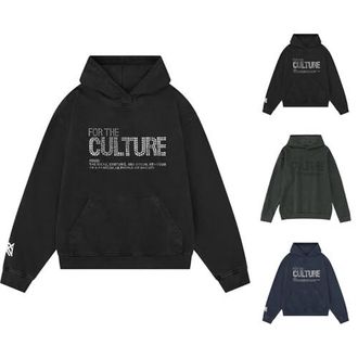 Generic G&eacute;n&eacute;rique for The Culture Hoodies Crystal Sweat &agrave; Capuche Femmes Baggy Sweatshirt Imitation Diamants Pull Sport Mode Casual Hip Hop Jumper Cadeau f&ecirc;te