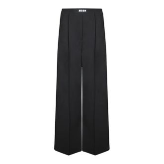 Msgm Msgm, Femme, Pantalons, Noir, Taille: 34 FR Palazzo Pantalons