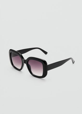 Mango Lunettes de soleil monture carr&eacute;e noir - Femme - Taille unique - MANGO