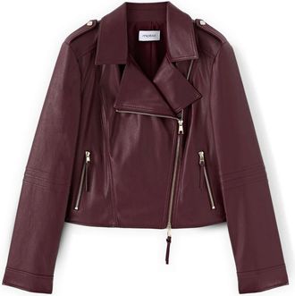 Motivi Femme, Vestes, Rouge, Taille: 44 FR Biker Jacket