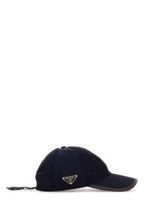 Prada Mens Navy Blue Re-Nylon Baseball Cap Bleu Cappelli Hat