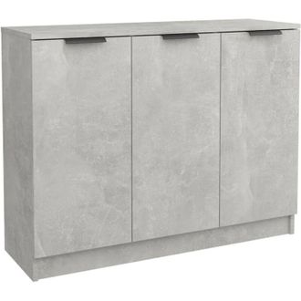 vidaXL Sideboard Betongrau 90,5x30x70 cm Holzwerkstoff Vidaxl
