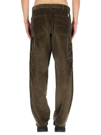 Moncler Ribbed Cotton Trousers - Green