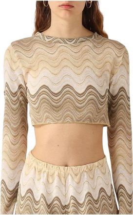 MC2 Saint Barth Femme, Pulls, Beige, Taille: 38 FR Siviglia Knit Top