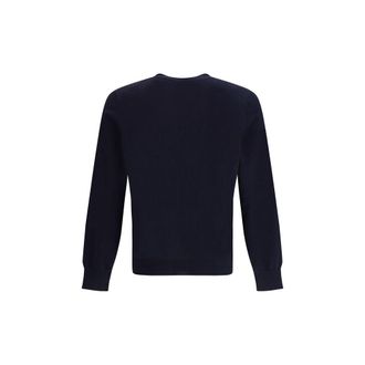 Brunello Cucinelli Mens Blue Cotton Sweatshirt Clothing