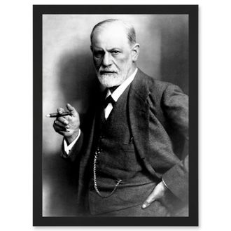 Artery8 Vintage Photo Portrait Doctor Sigmund Freud Psychoanalysis Neurologist Artwork Framed A3 Wall Art Print